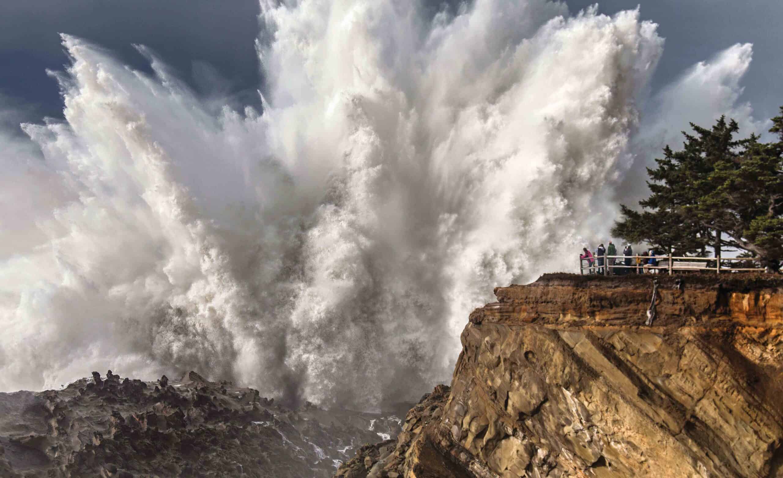 Storm Watching on the Oregon Coast - 1859 Oregon's Magazine